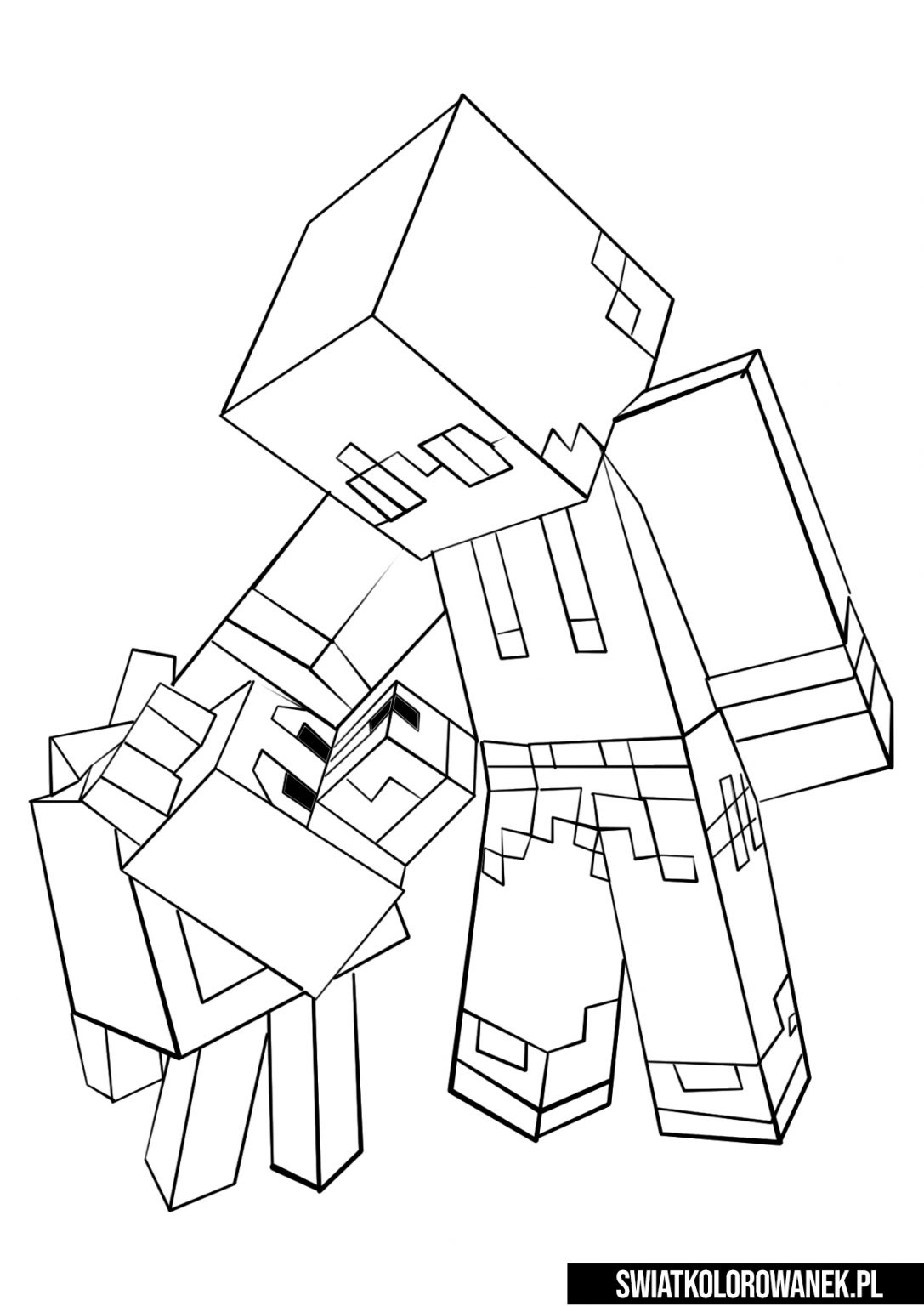 Minecraft kolorowanka - Darmowe kolorowanki do druku