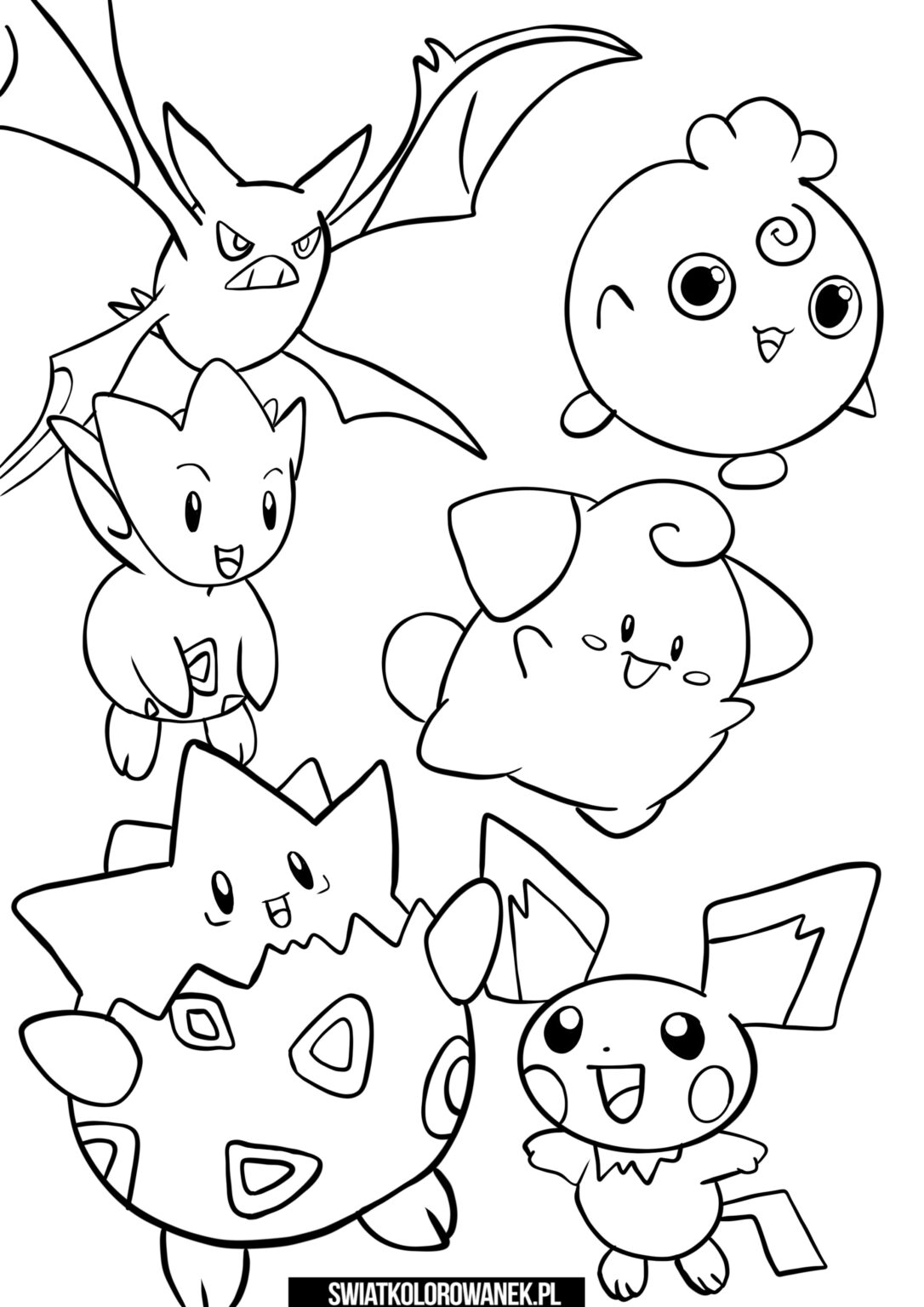 Raichu Kolorowanki Pokemon - Darmowe kolorowanki do druku