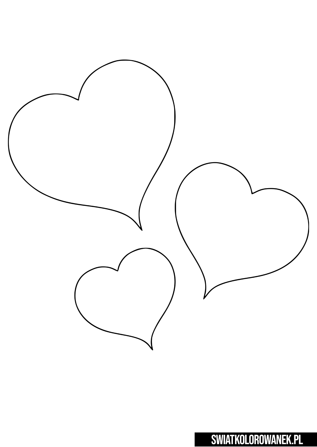 Kolorowanka serca - Darmowe kolorowanki do druku