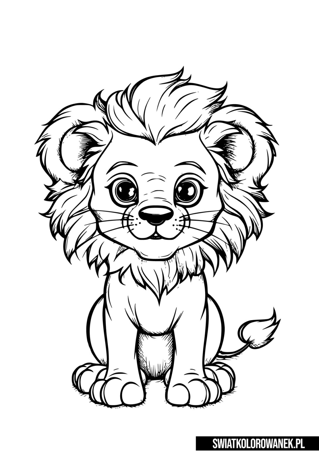 Lew kolorowanka dla dzieci - Darmowe kolorowanki do druku