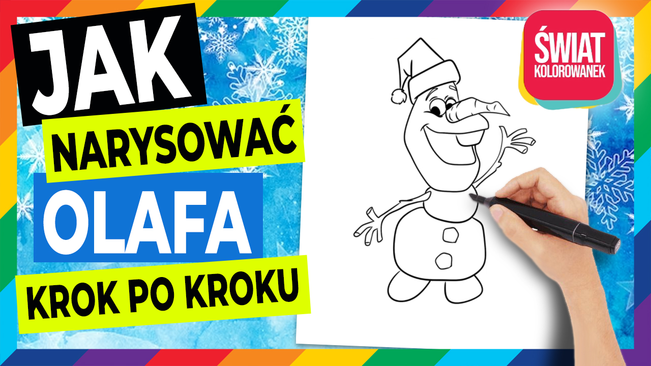 Jak narysować Olafa z Krainy Lodu - Darmowe kolorowanki do druku