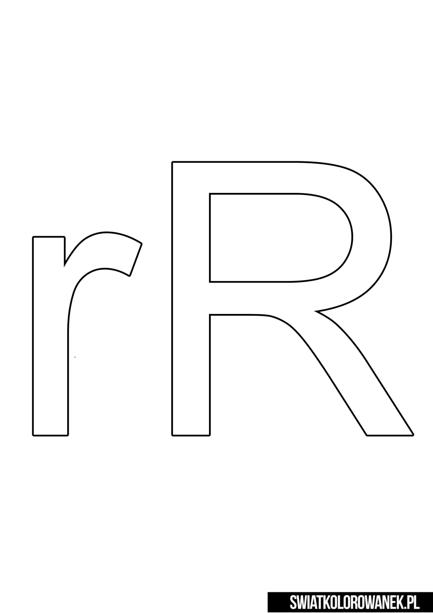 KOLOROWANKI LITERA R - ŚwiatKolorowanek.pl